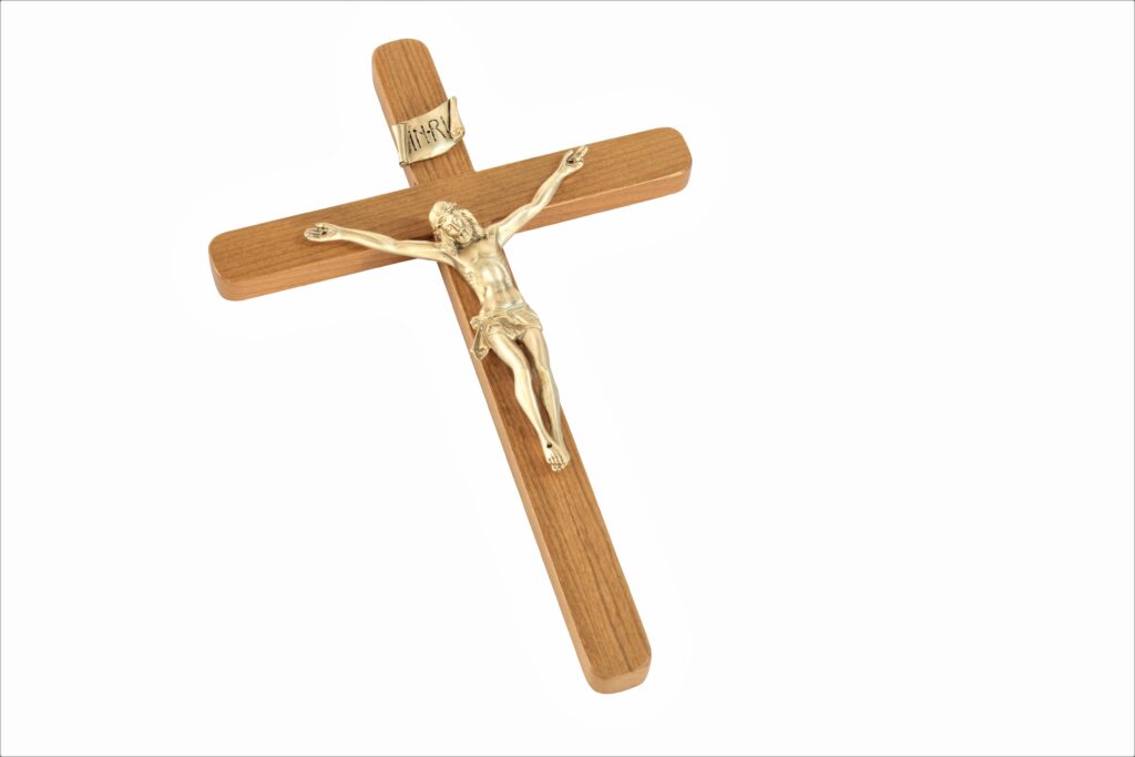 Keepsake Cross in Cherry Wood with Natural Finish - Abbey Caskets