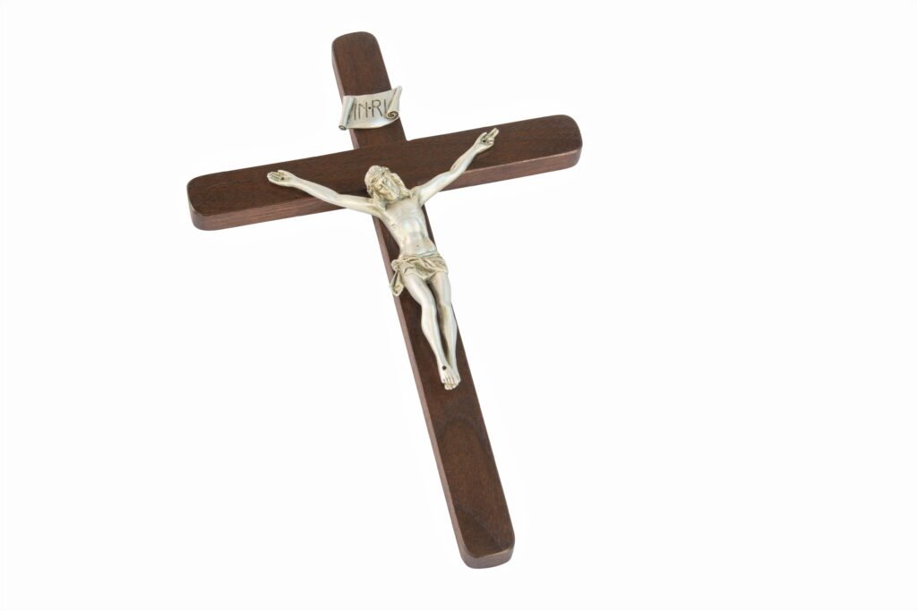 Keepsake Cross in Walnut Wood with Natural Finish - Abbey Caskets