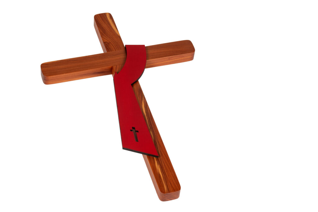 Keepsake Cross in Cedar Wood with Natural Finish - Abbey Caskets ...