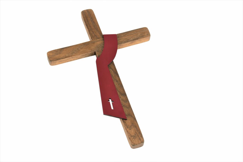 Keepsake Cross in Oak with Medium Brown Finish - Abbey Caskets ...