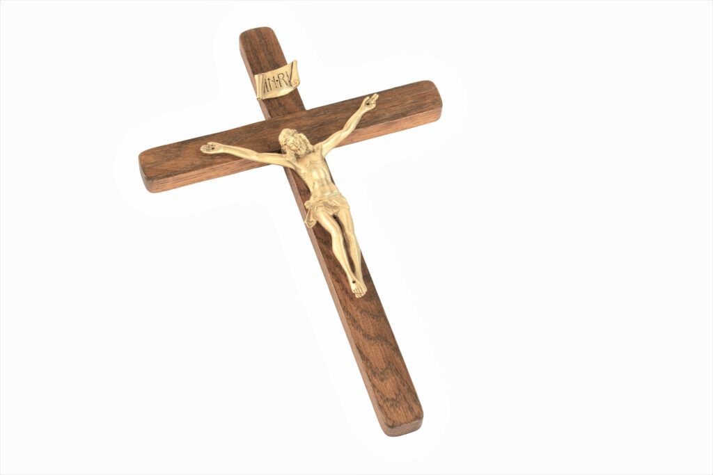 Keepsake Cross in Oak with Medium Brown Finish - Abbey Caskets